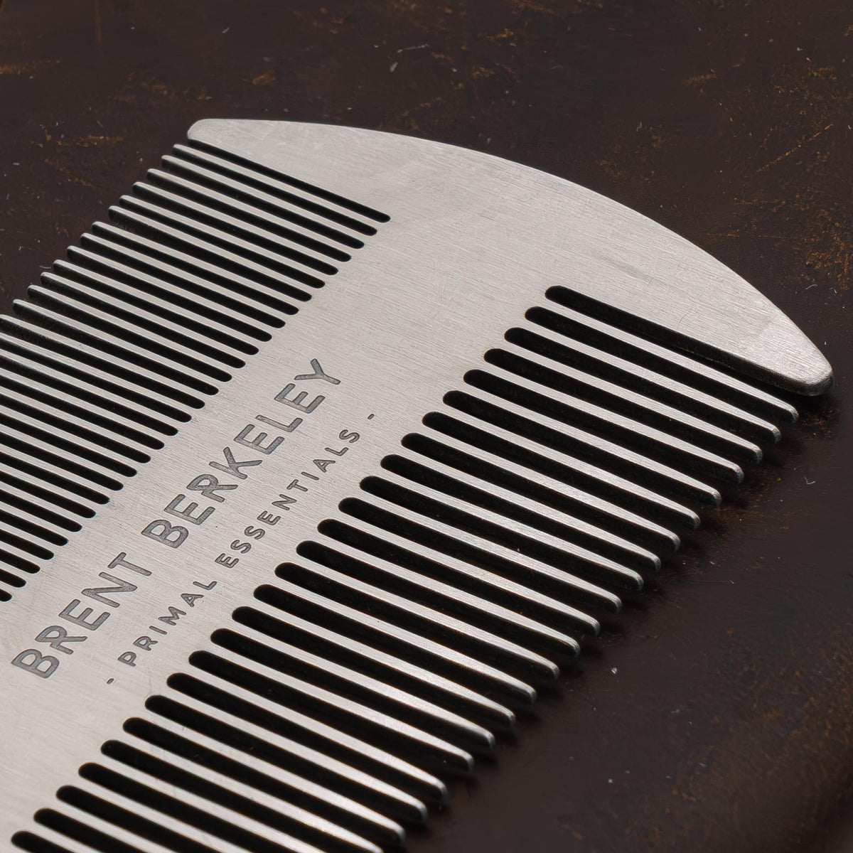 Brent Berkeley's - TWO FACE - Beard Comb - CNC Machined Stainless Steel